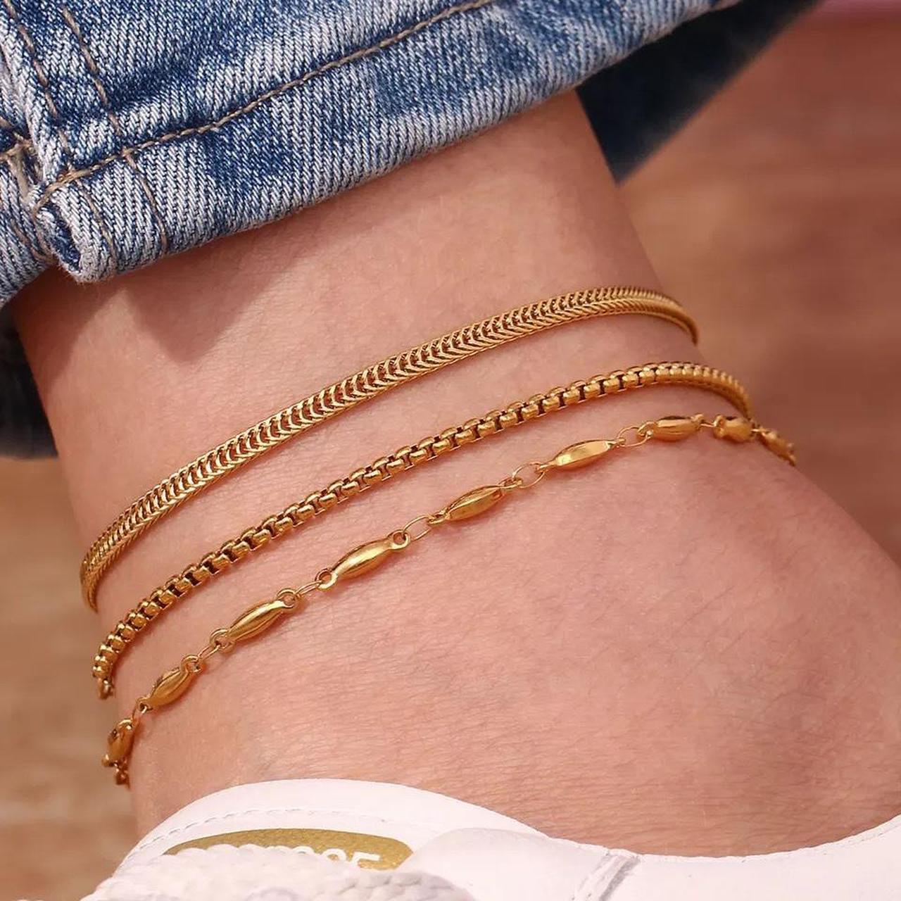 New! “Jess” Gold Anklet Metal is stainless steel -... - Depop