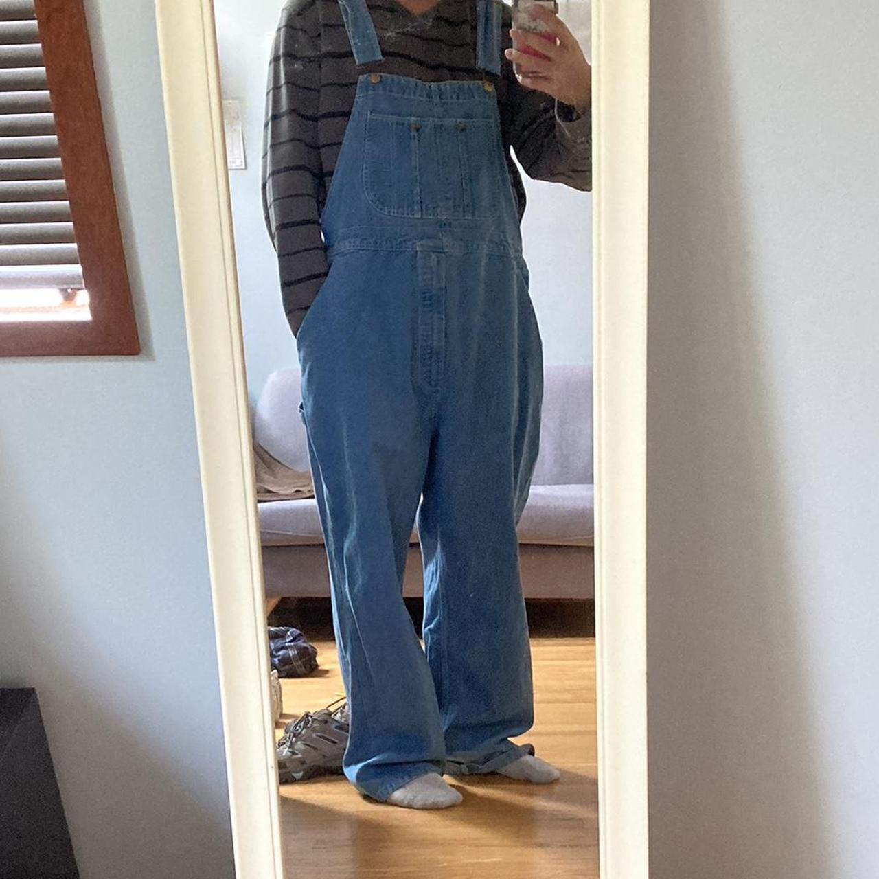 king size baggy denim overalls 38-44 - Depop