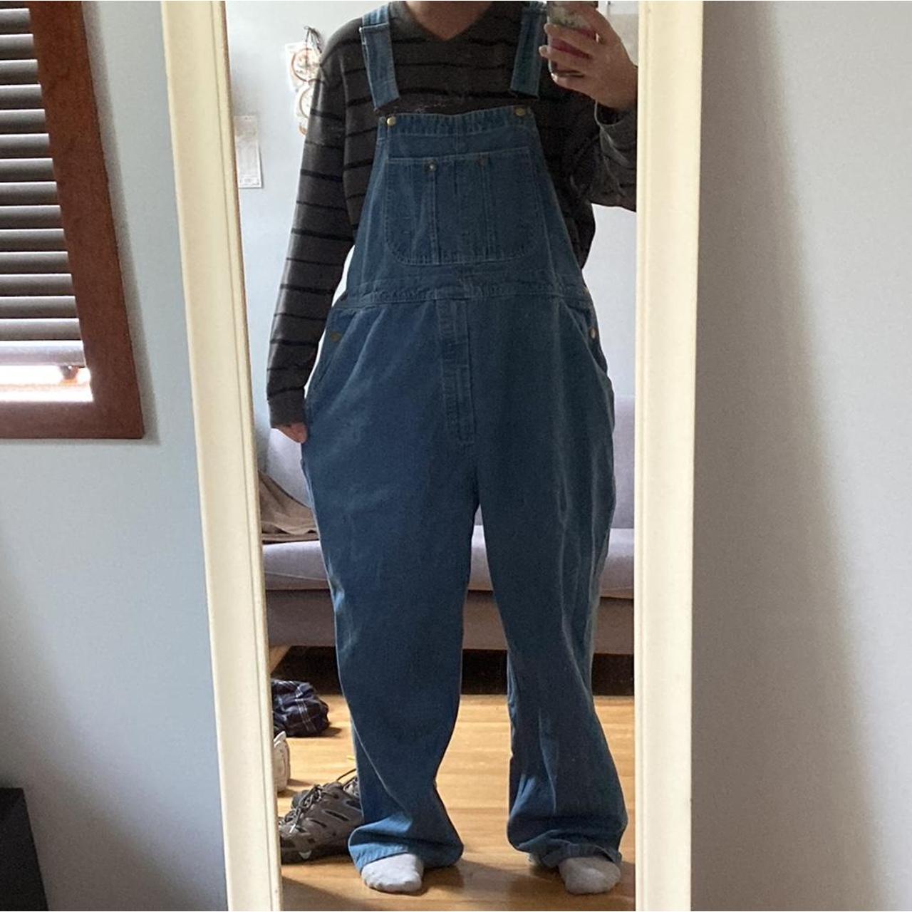 king size baggy denim overalls 38-44 - Depop