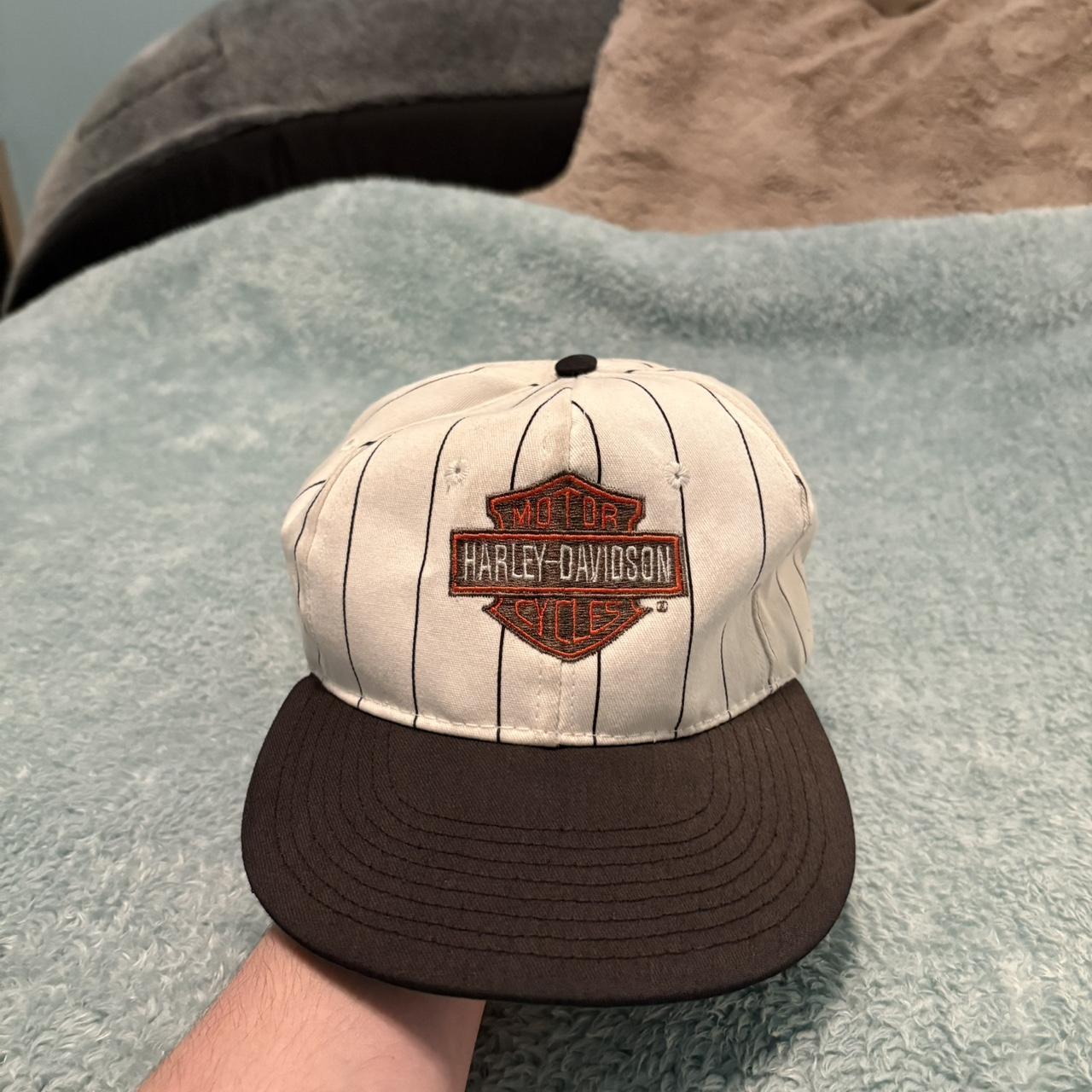 Vintage Harley-Davidson Pinstripes SnapBack... | Depop