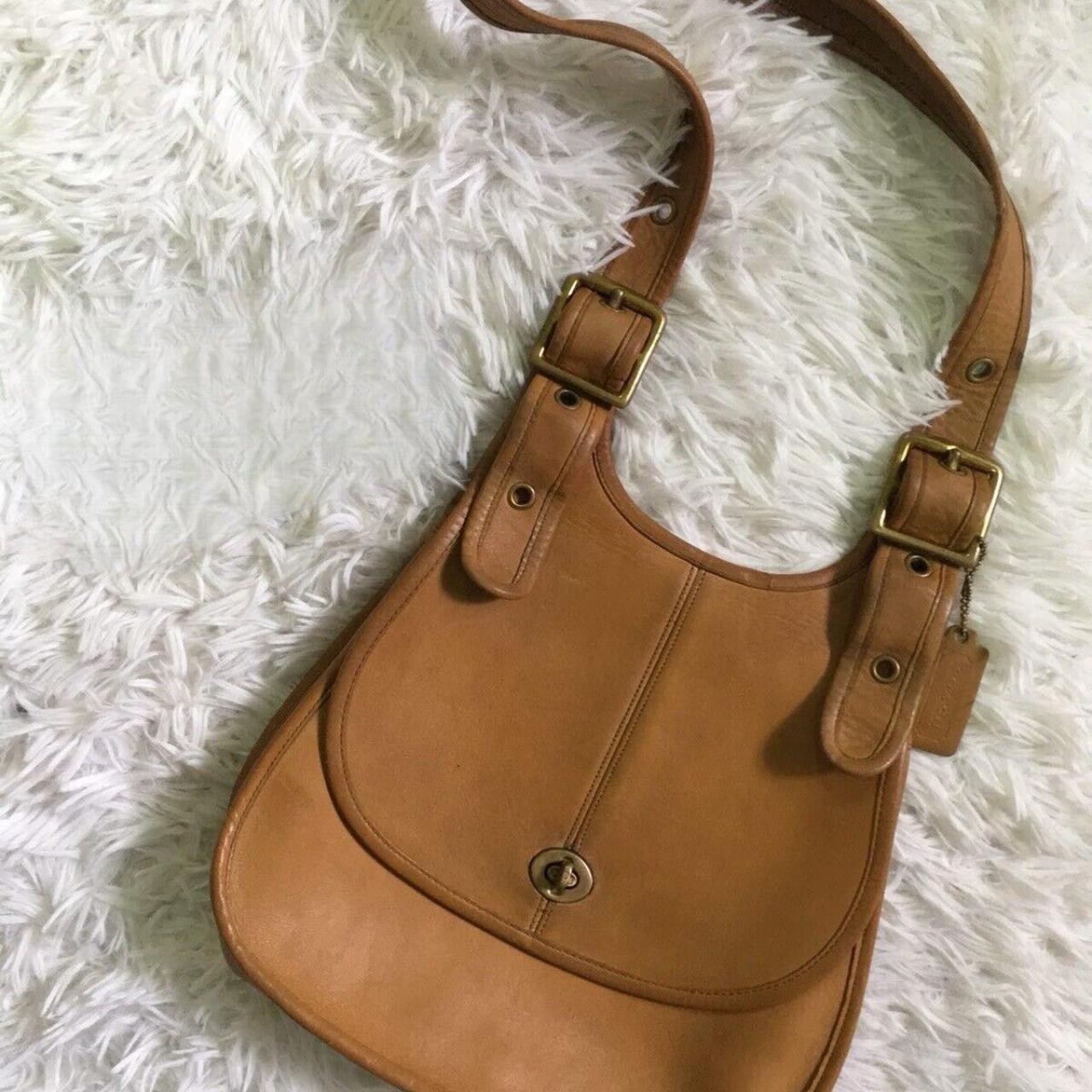 Vintage Coach Saddle Crescent Bag - Depop