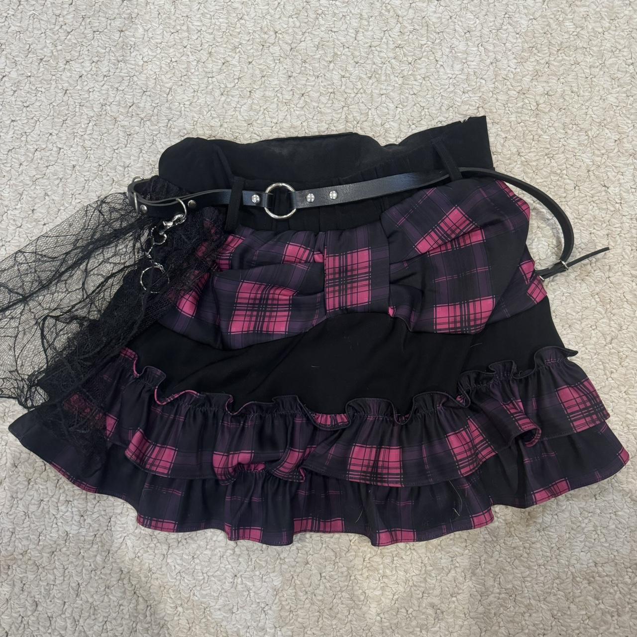 Pink and Black Plaid Tartan Punk Full Set comes... - Depop