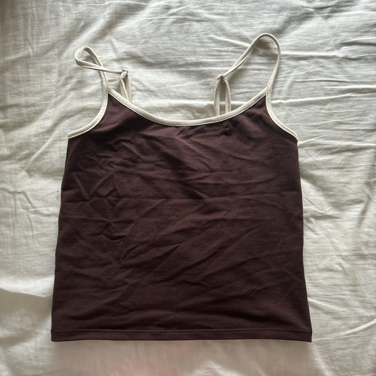 factorie brown tank top size XS never worn - Depop
