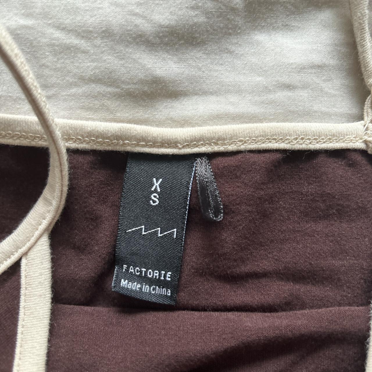 factorie brown tank top size XS never worn - Depop