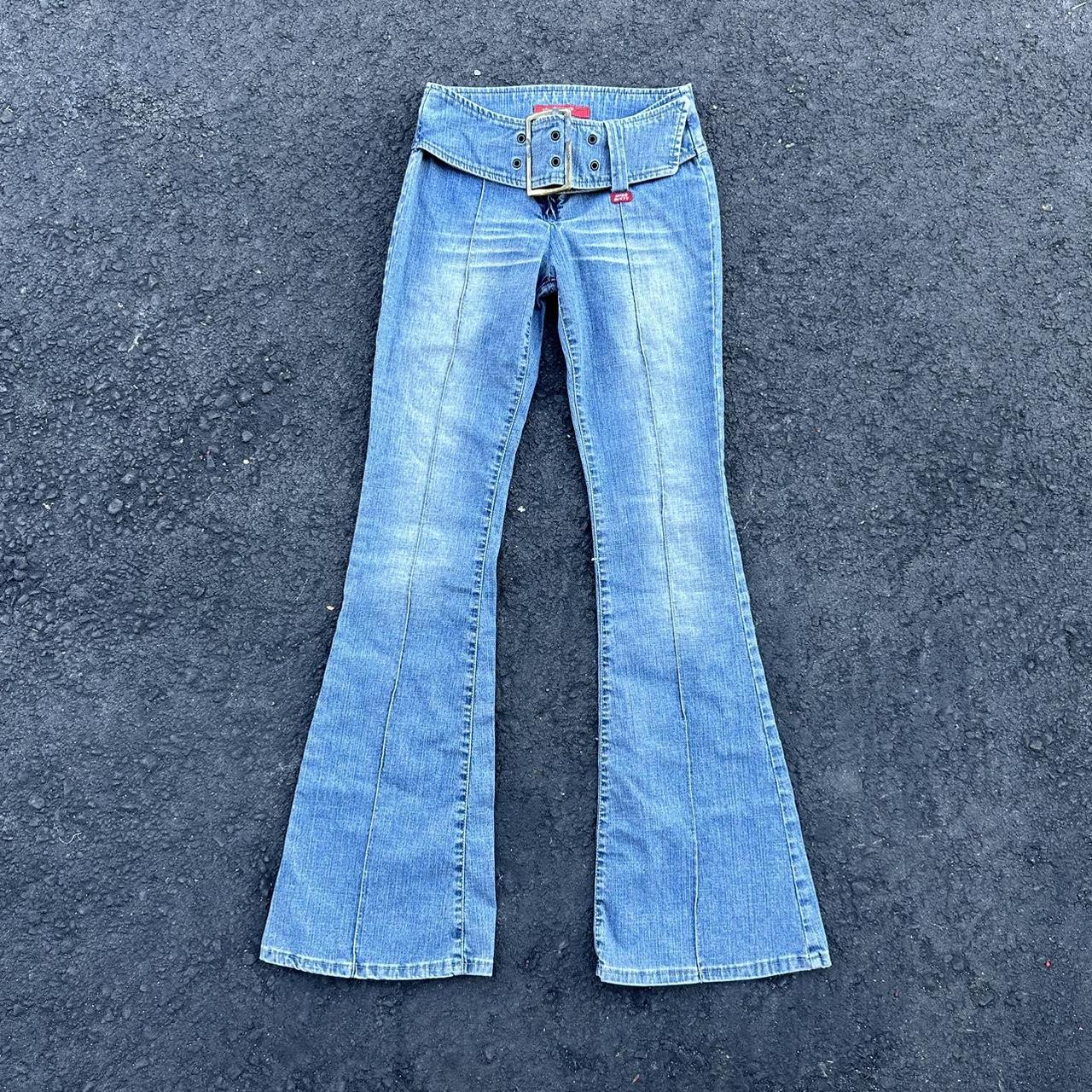 Insane Miss Sixty ultra low rise flared jeans with... - Depop