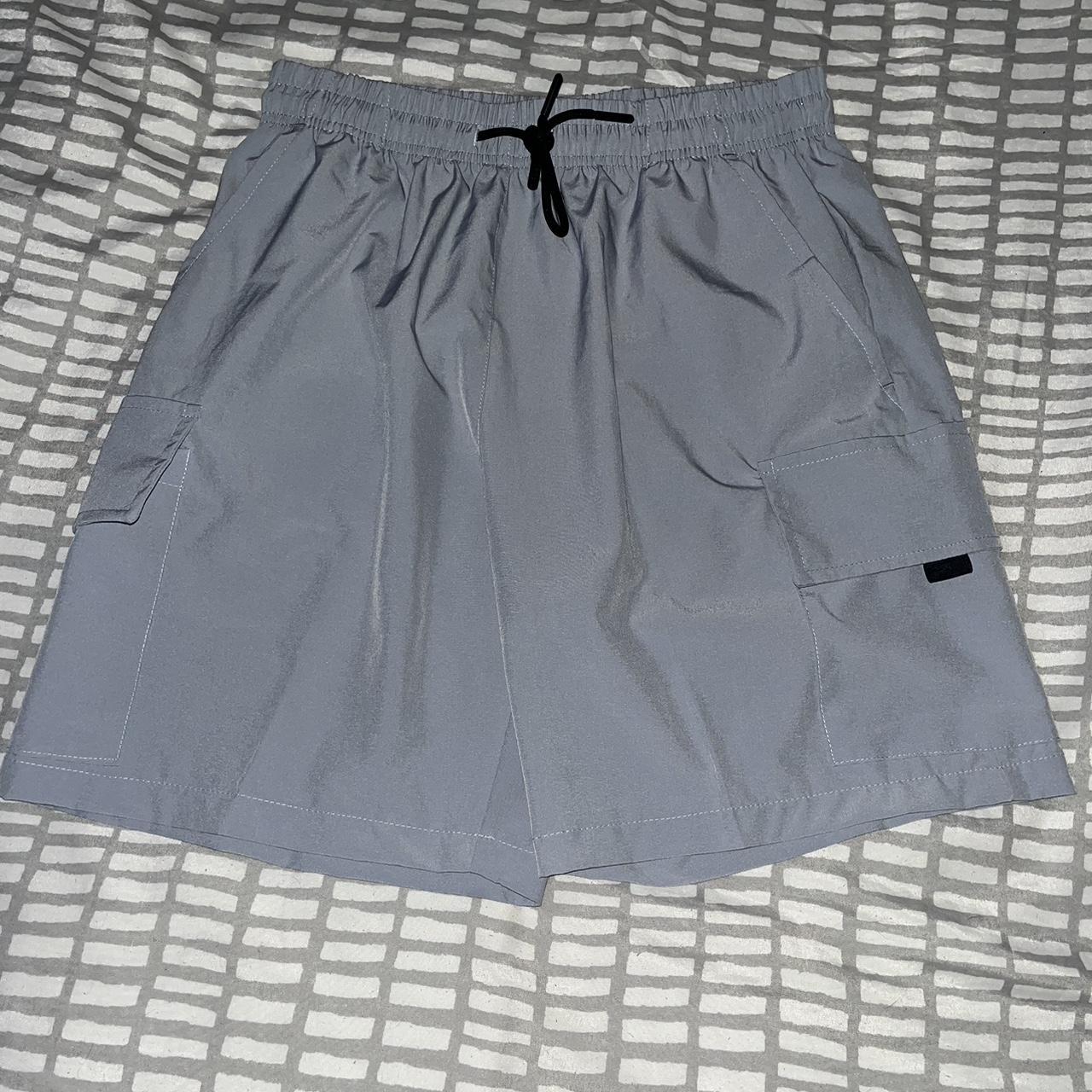 Men’s grey Amsreworld Luxury shorts Size Medium Fit... - Depop