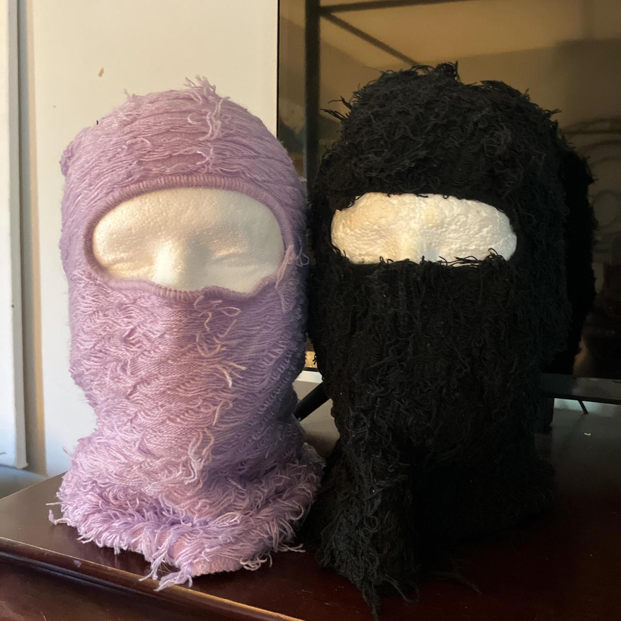 Light purple and black distressed ski masks 2 for 1... - Depop