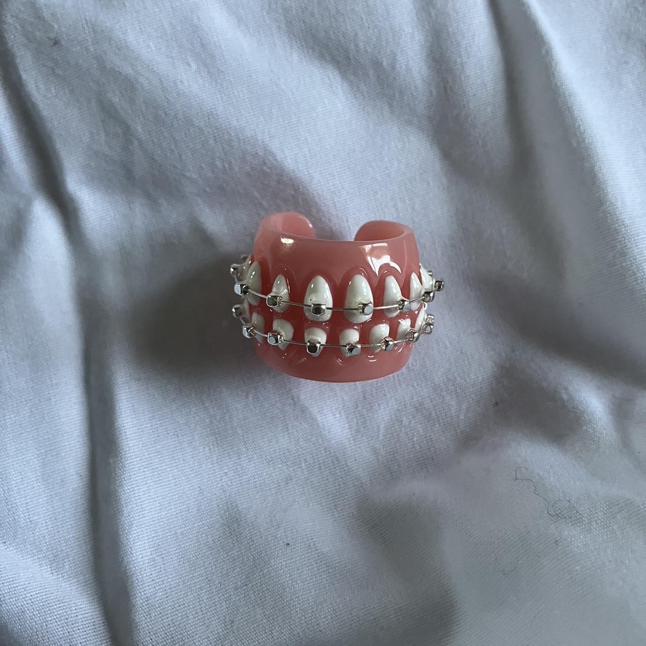 Teeth rings Size: pinky ring only! Small-Medium... - Depop
