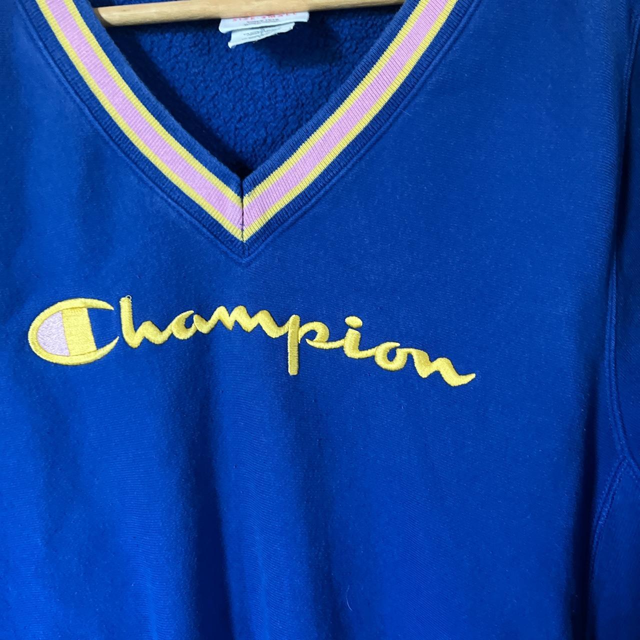 Champion Embroidered Sweater! Size small armpit to... - Depop