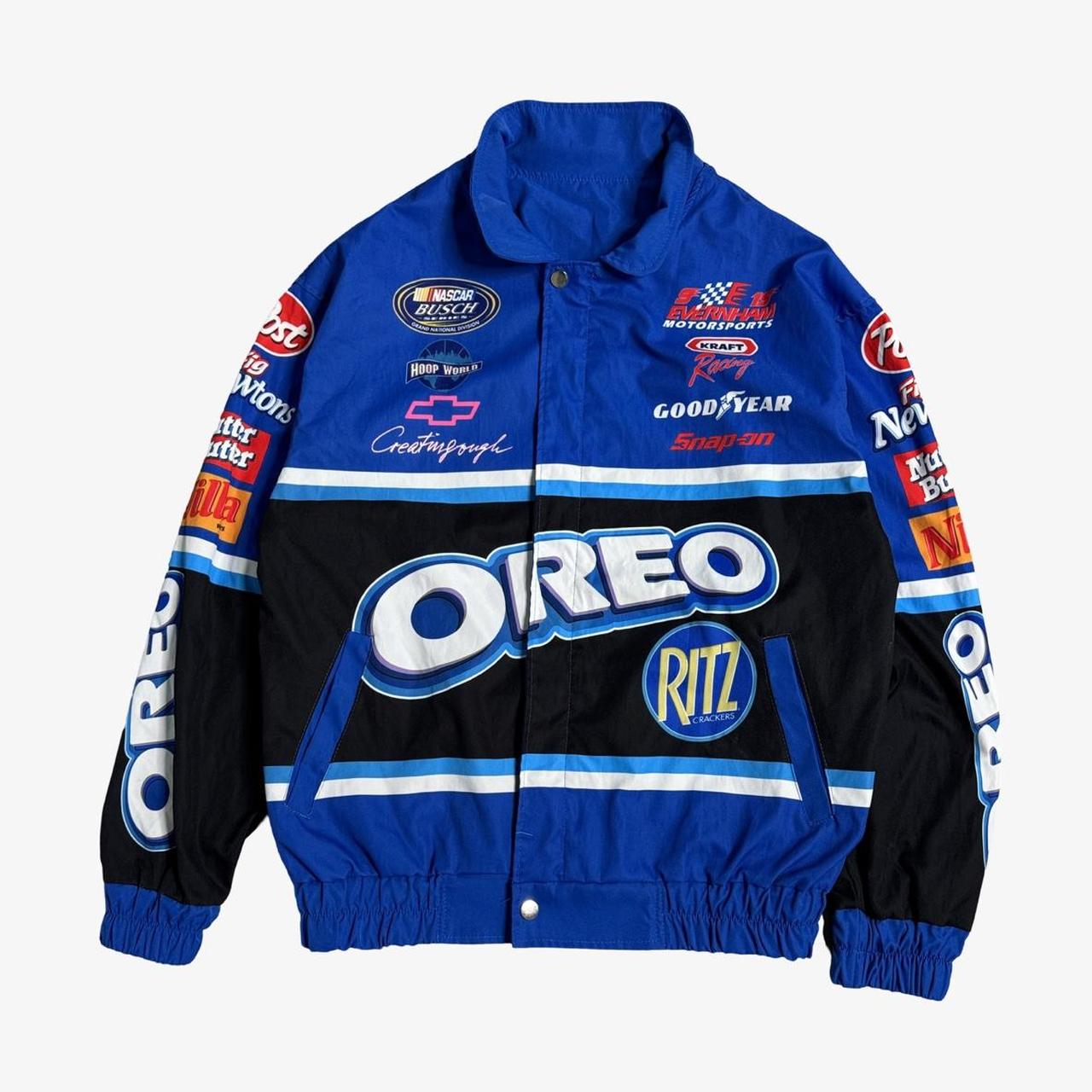 VINTAGE NASCAR CHEVROLET OREO RACING RACER JACKET... - Depop