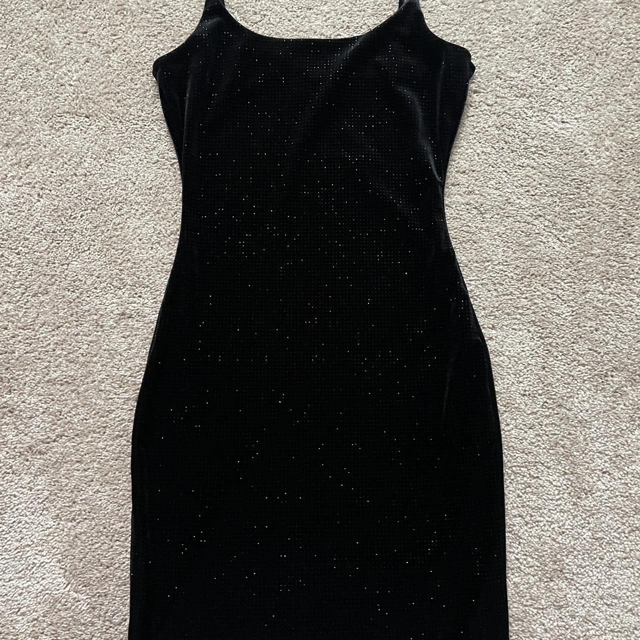 WINDSOR sparkly black mini bodycon dress. Worn once,... - Depop
