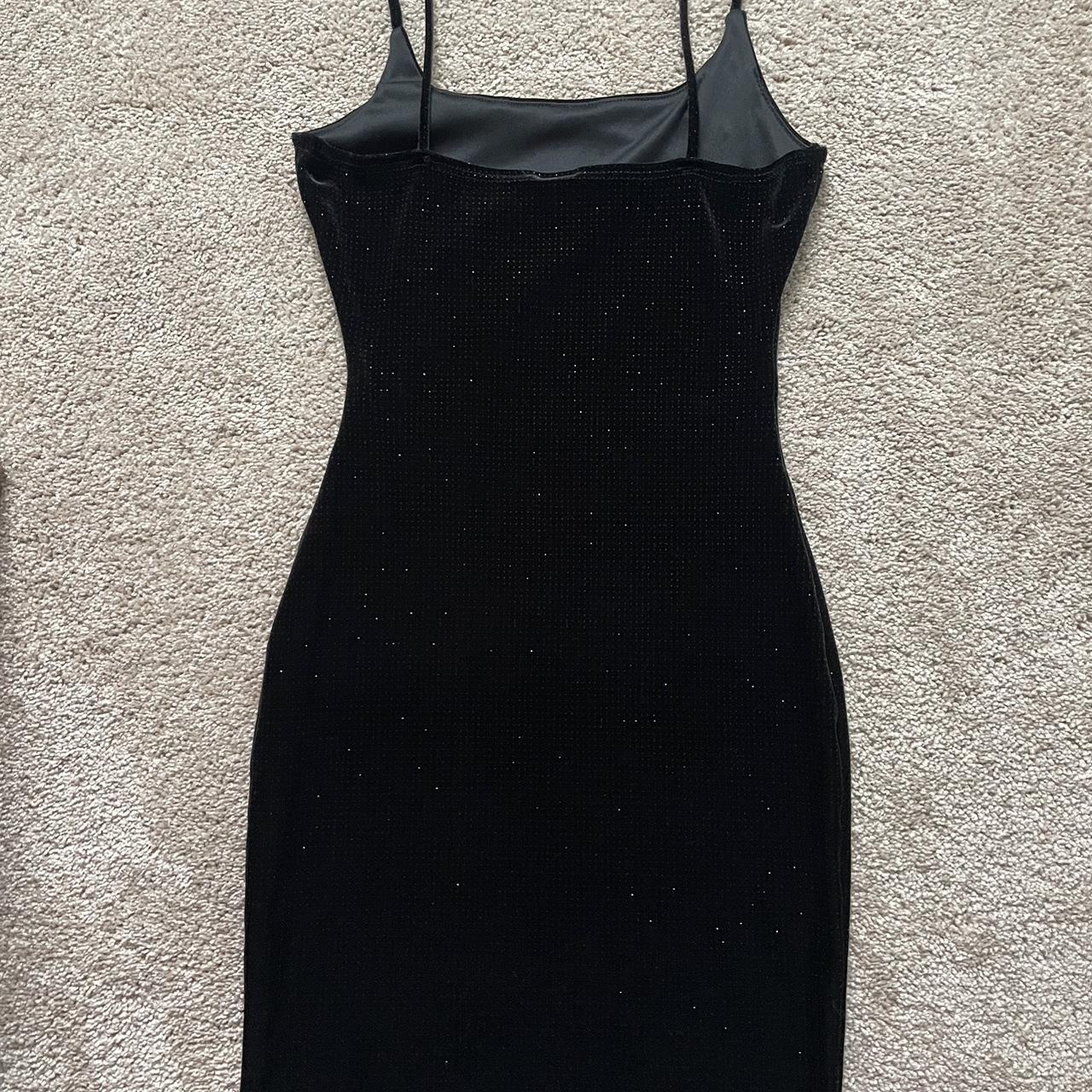 WINDSOR sparkly black mini bodycon dress. Worn once,... - Depop