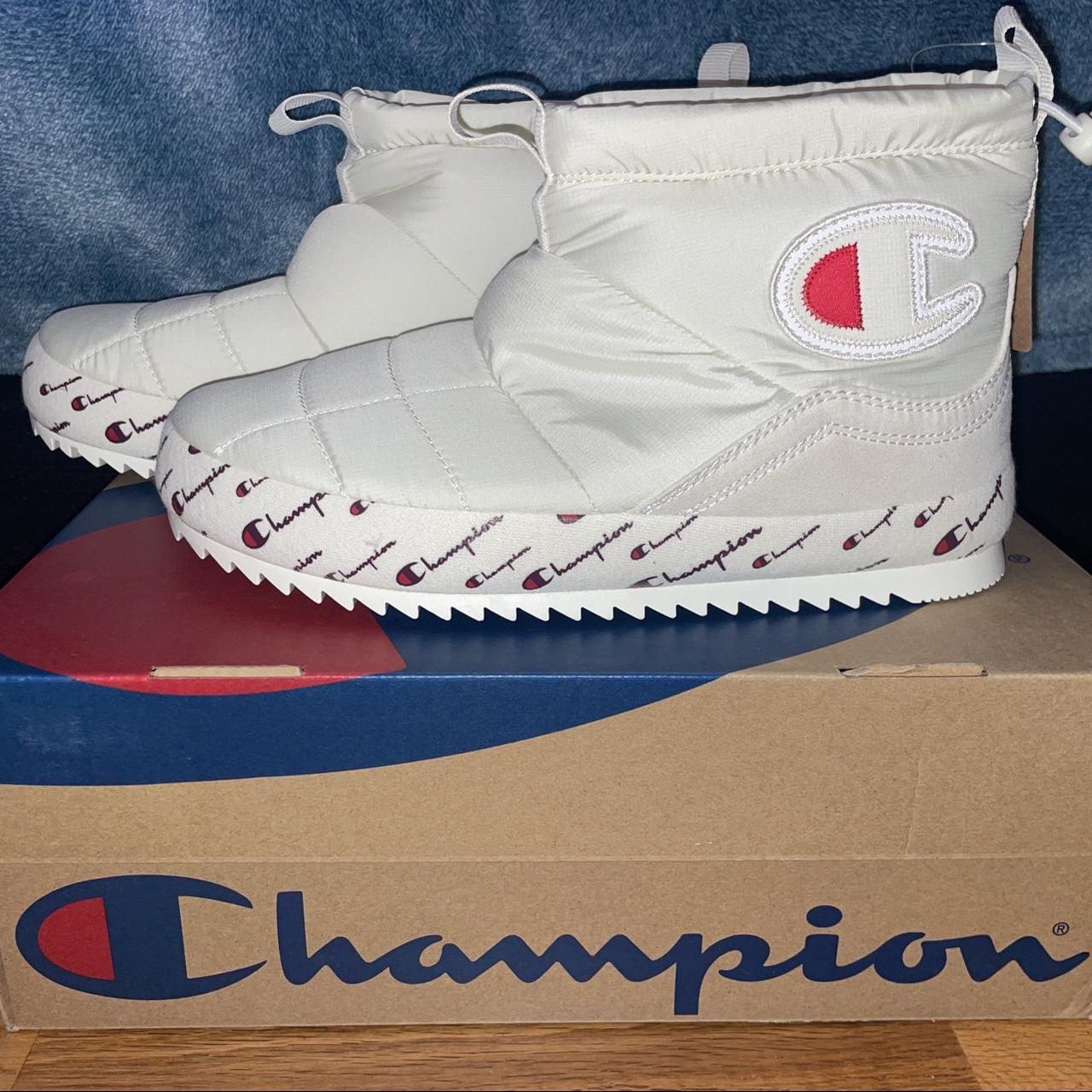 Brand new, champion rally booties, white/cream, size... - Depop