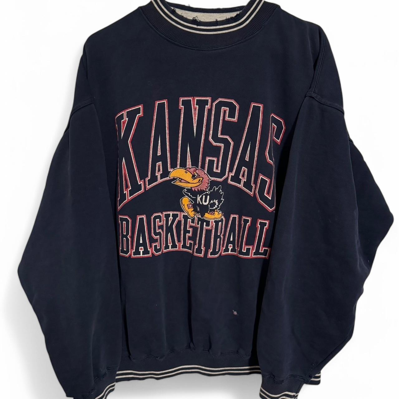 Vintage Retro KU Univeristy of Kansas basketball... | Depop