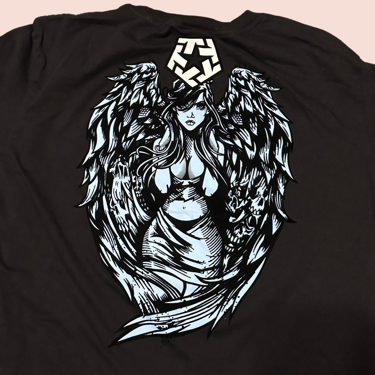 Rare Affliction Style Angel Wings Shirt |... - Depop