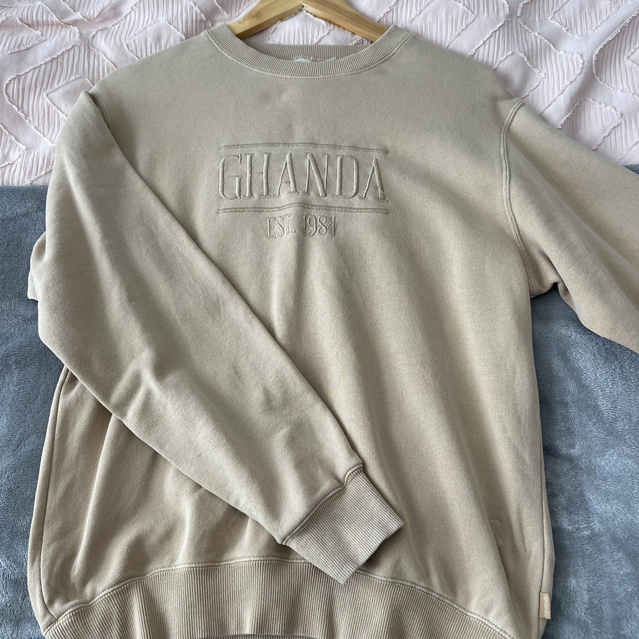 beige ghanda crew worn plenty but in good condition... - Depop
