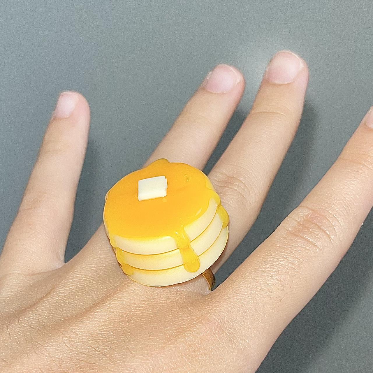 cute adjustable japanese pancake stack ring 🥞🧡 more... - Depop