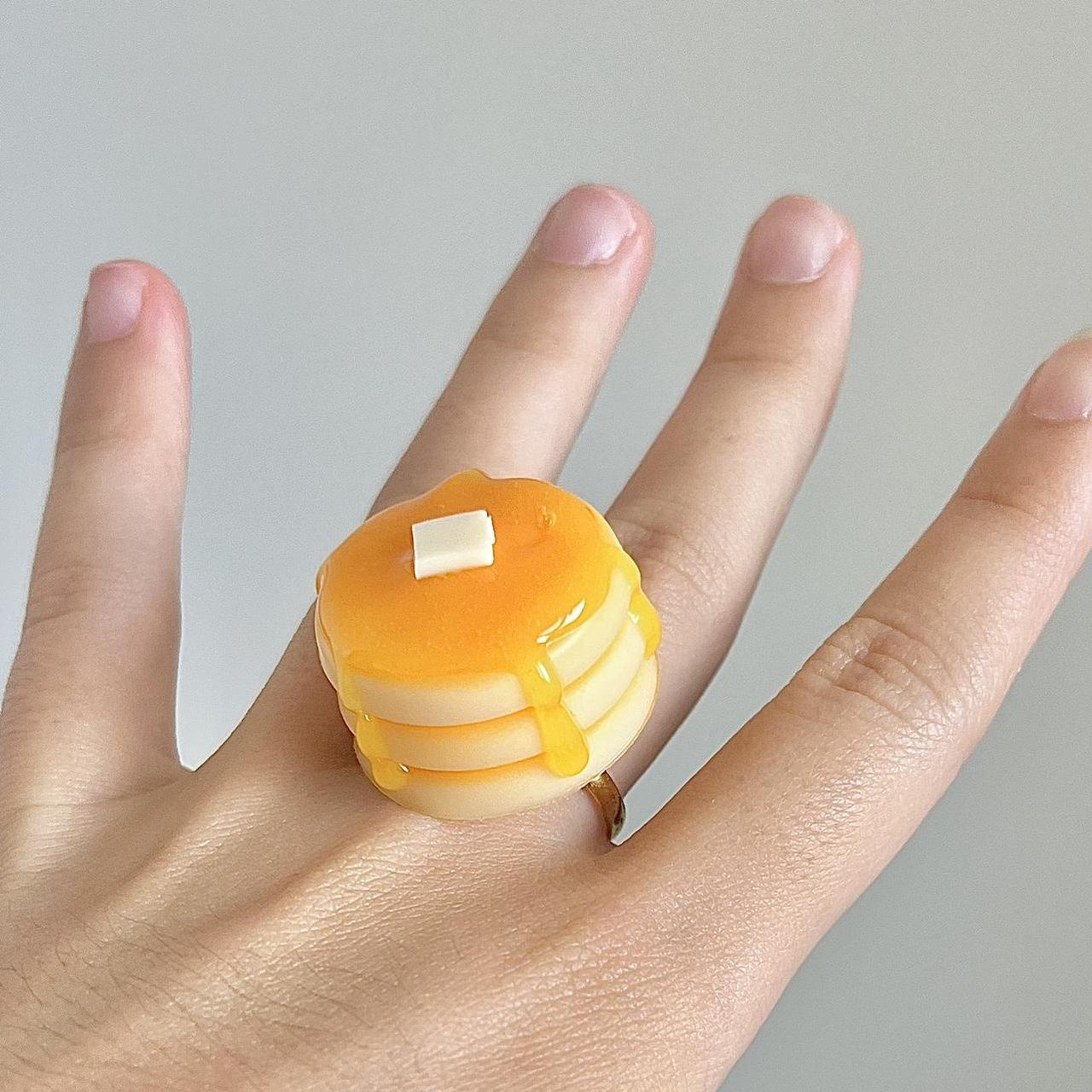 cute adjustable japanese pancake stack ring 🥞🧡 more... - Depop