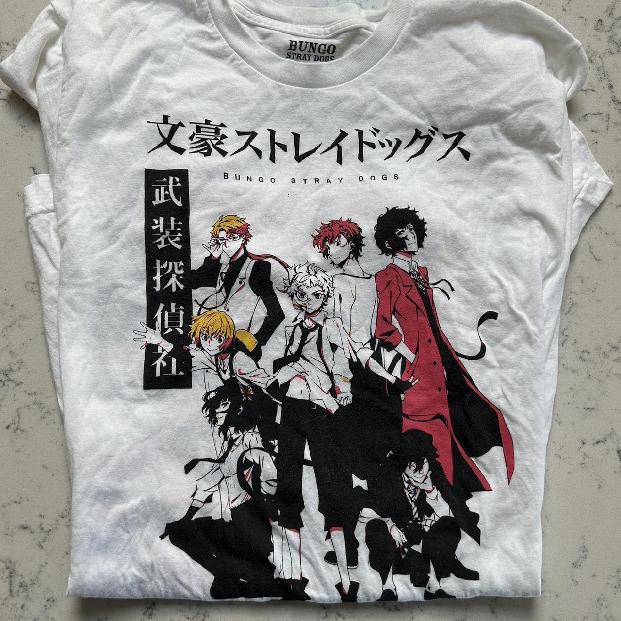 bungo stray dogs shirt by hot topic worn literally... - Depop
