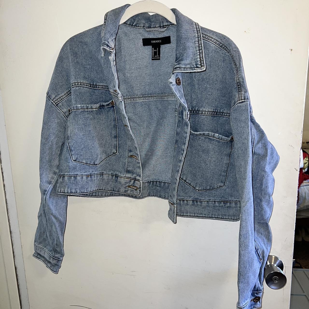 Forever 21 cropped denim jacket - Depop