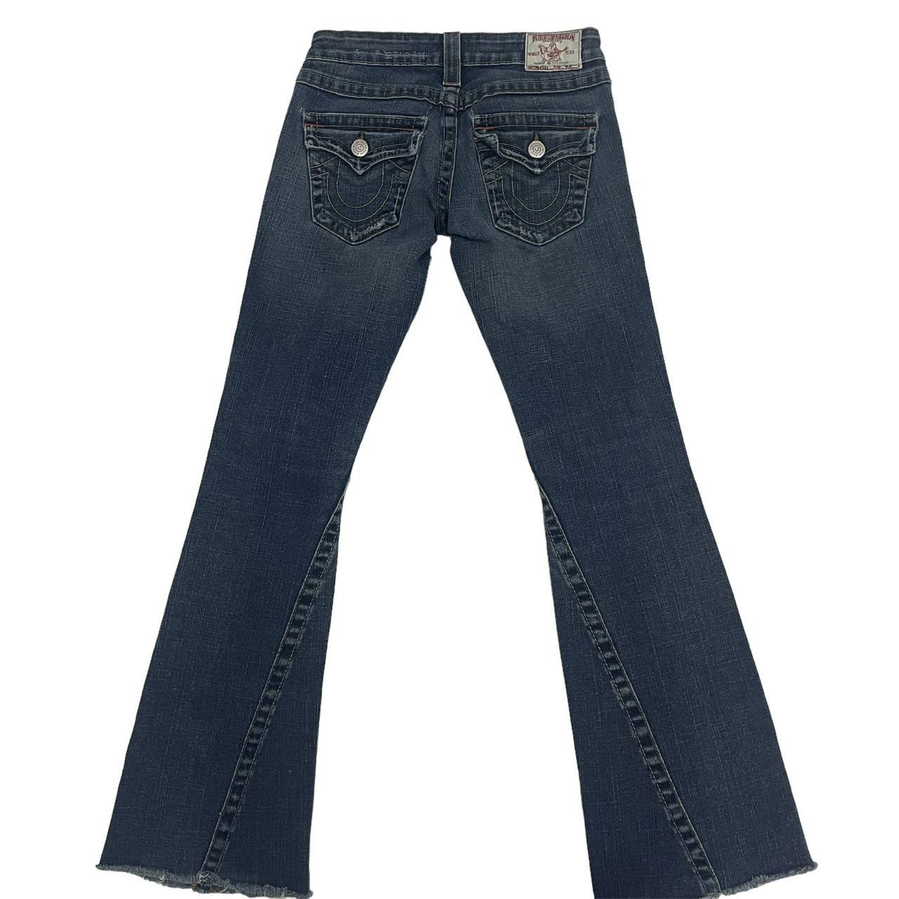 low rise flared true religion #503 jeans open to... - Depop