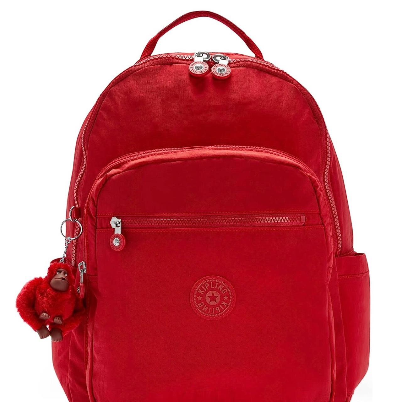 red brand new kipling seoul 15” laptop backpack... - Depop