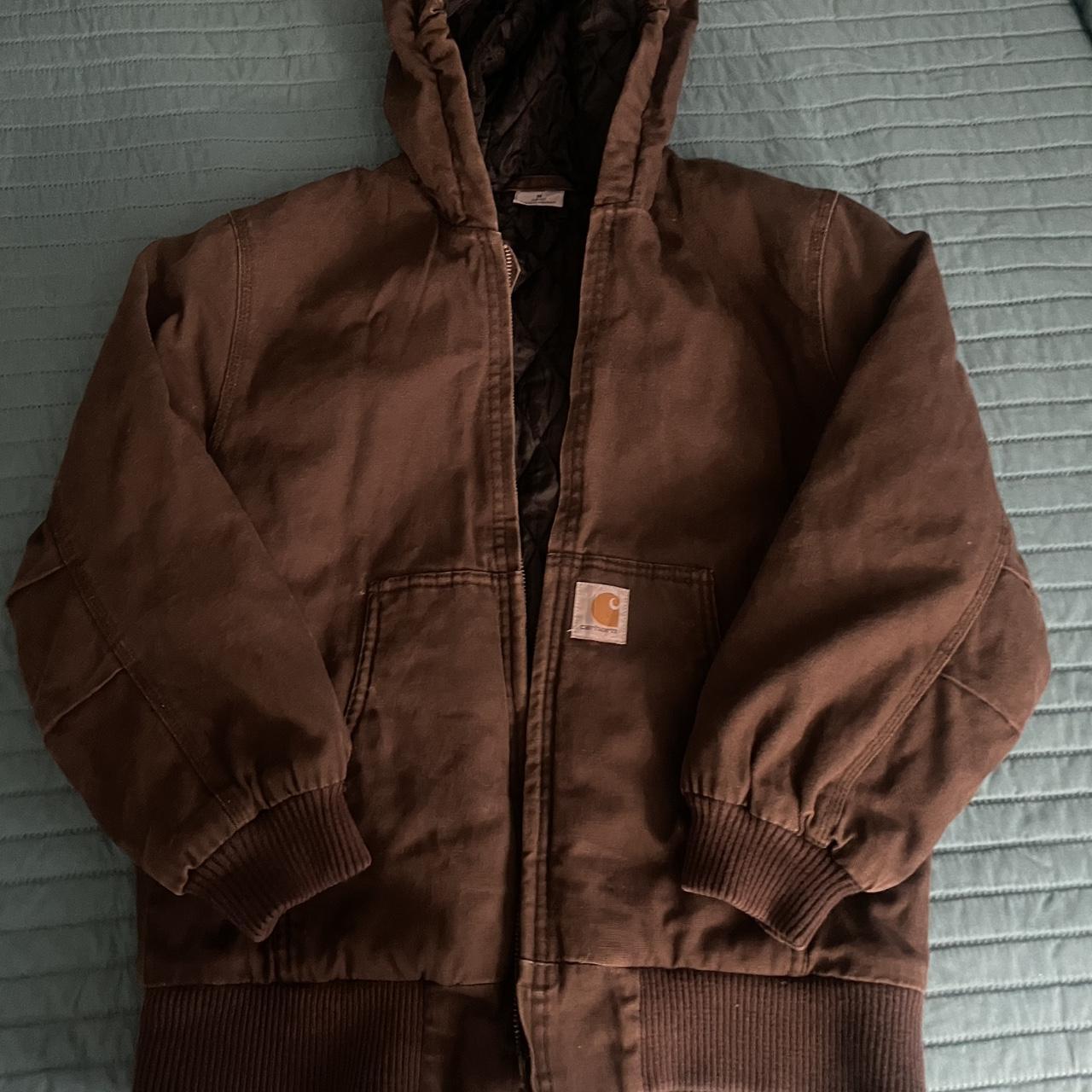 BROWN CARHART JACKET 😍🫶🏽🎀💕 SIZE: M ZIPPER DOESNR WORK... | Depop