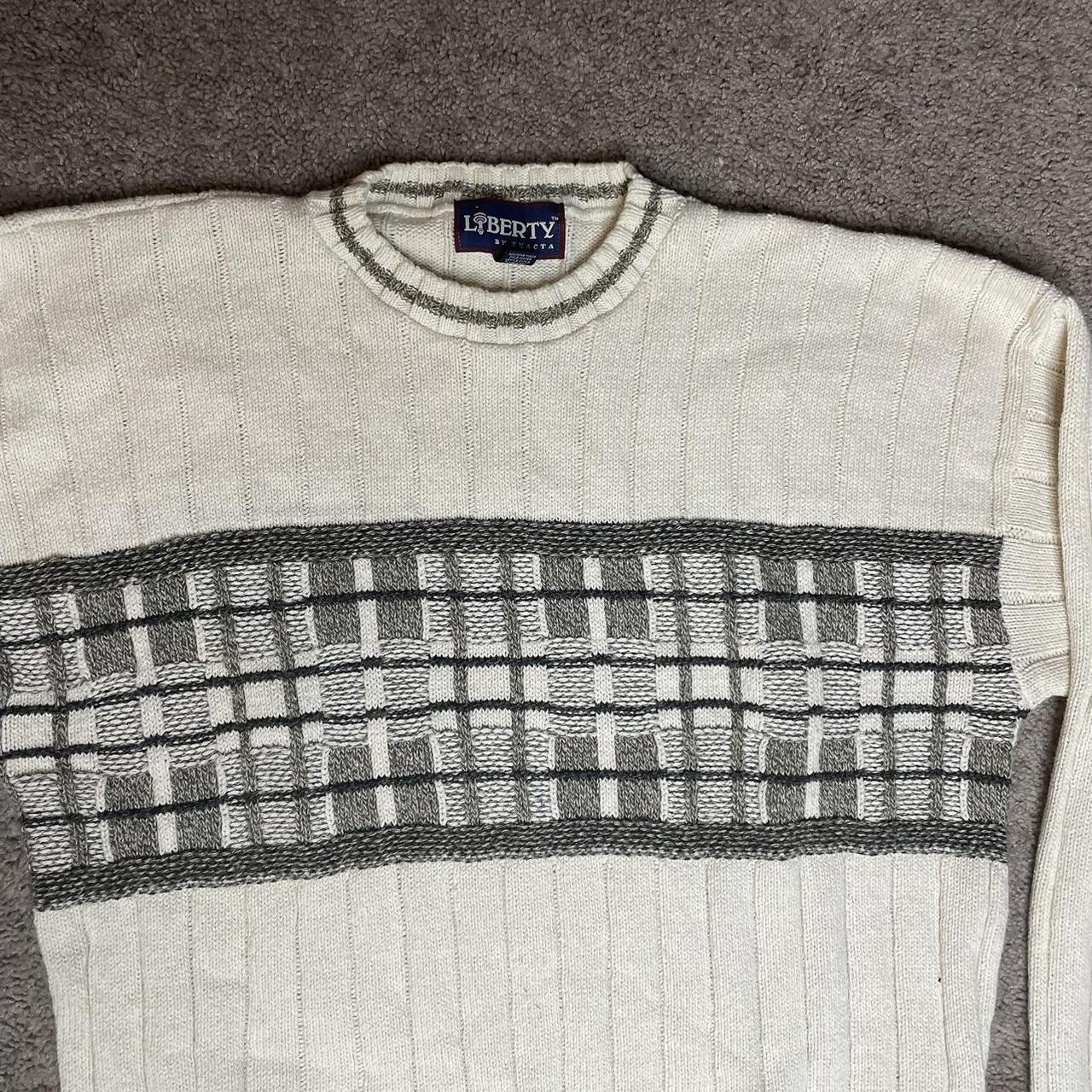 Vtg 90s Liberty Exacta Crewneck Sweater Mens Medium... - Depop