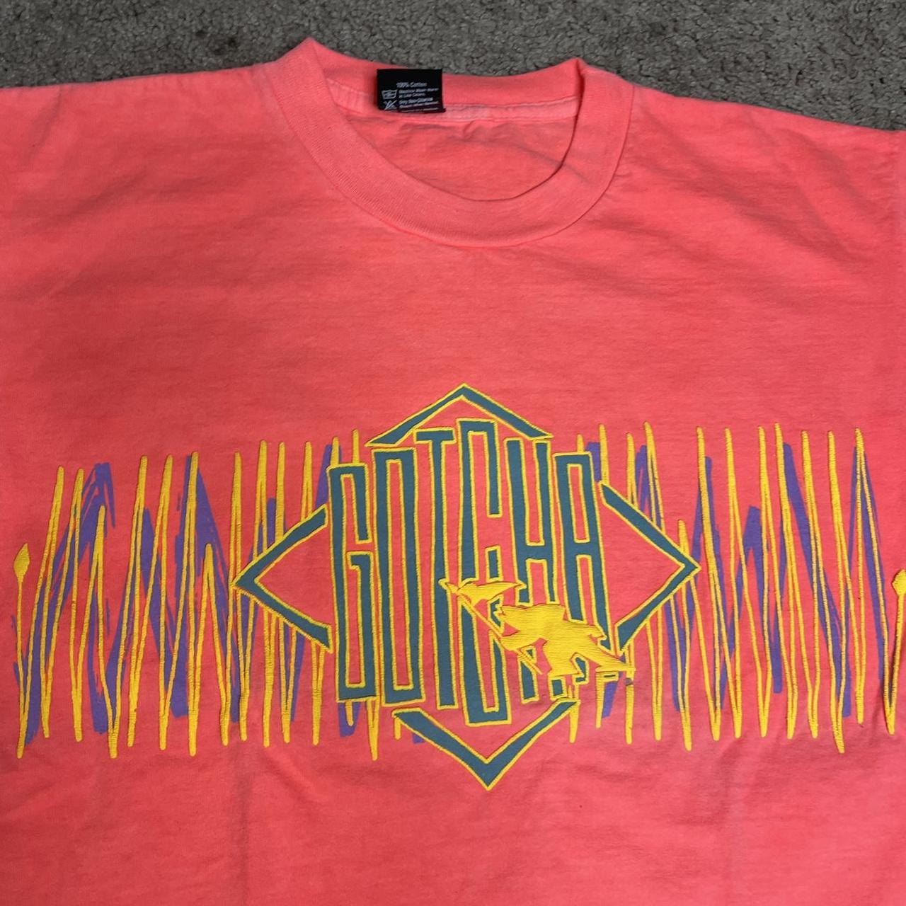 Vtg 90s Gotcha Surf Shark Puffy Print Shirt Mens... - Depop