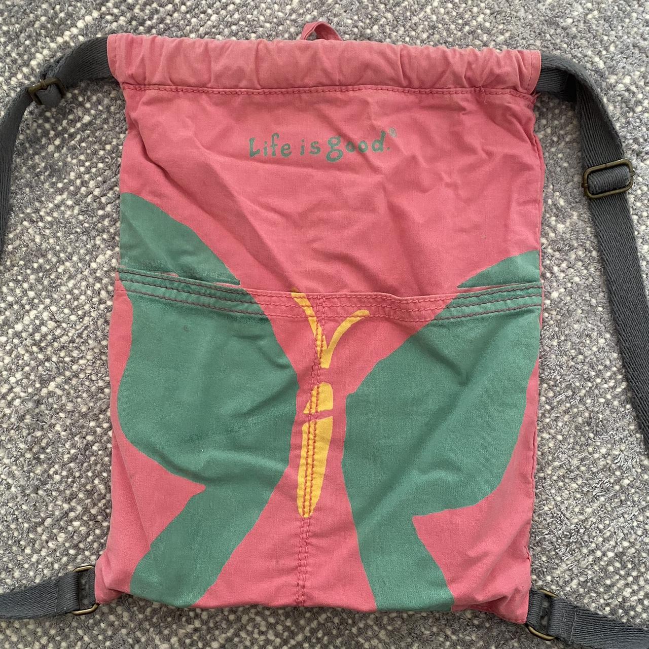 Vintage Life is Good butterfly backpack! Two outside... - Depop