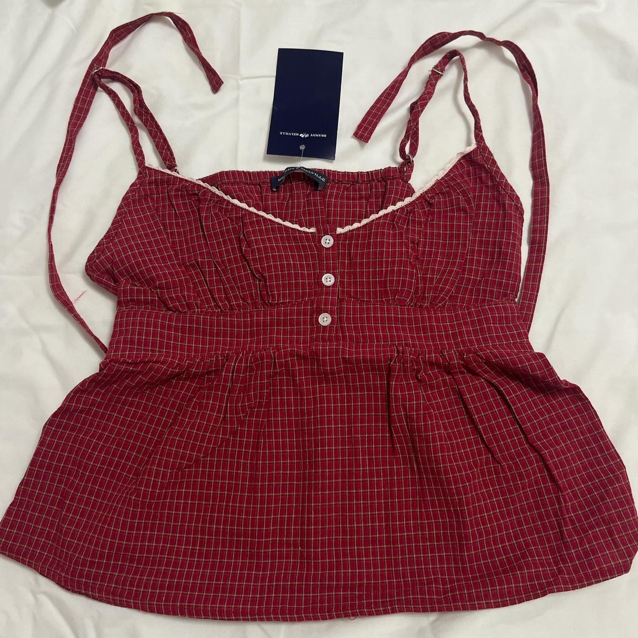 Tiffany Plaid tank babydoll top from Brandy... | Depop