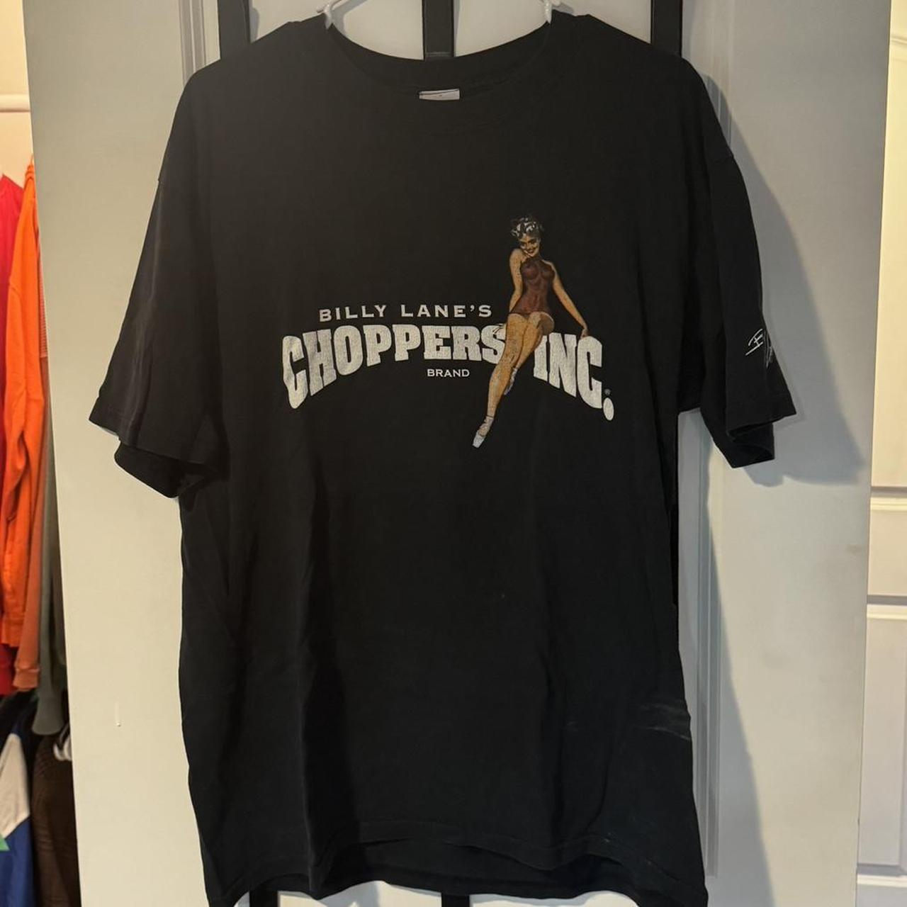 Vintage Billy Lane Choppers Inc. Black T-Shirt -... - Depop