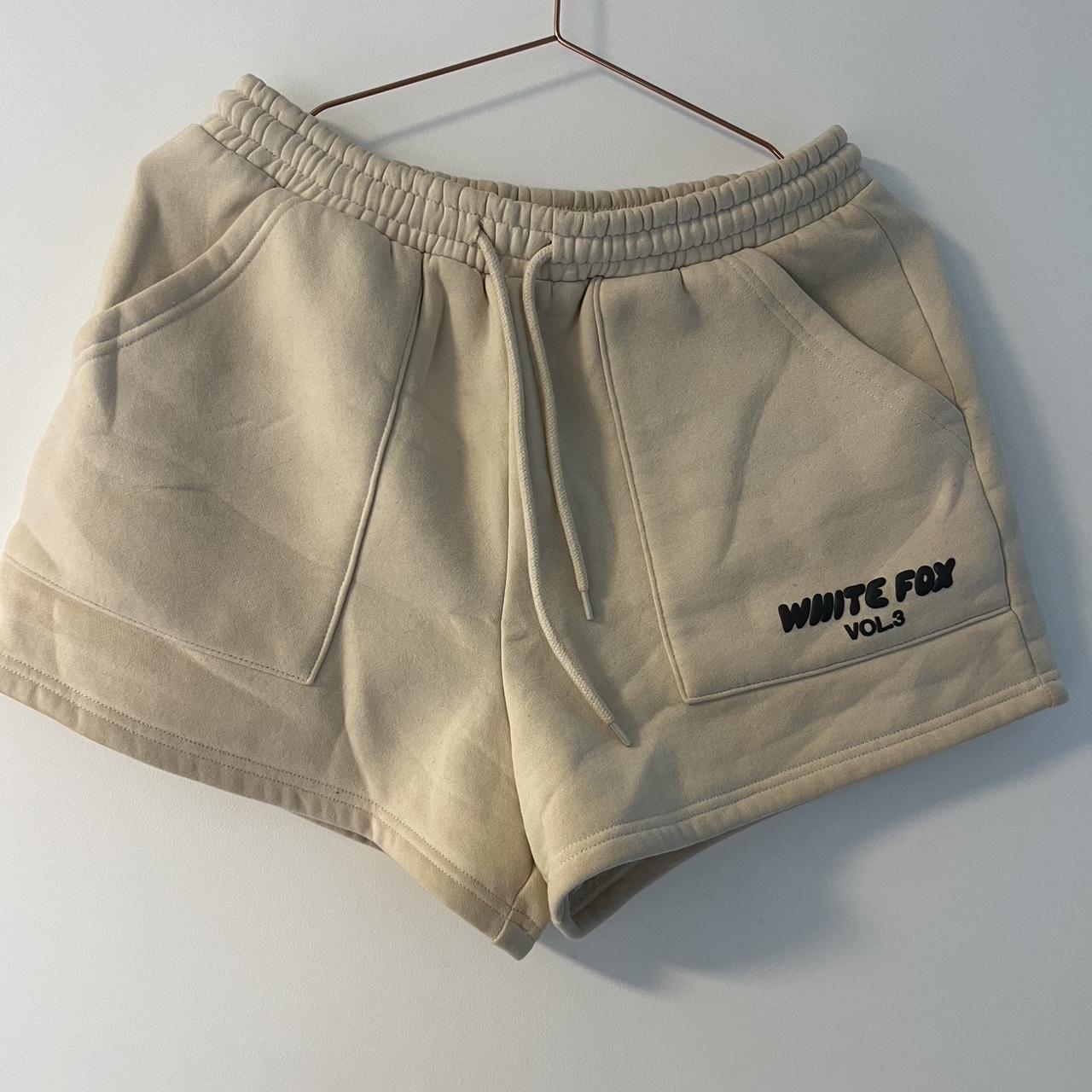 White Fox shorts in cream In great condition barely... - Depop