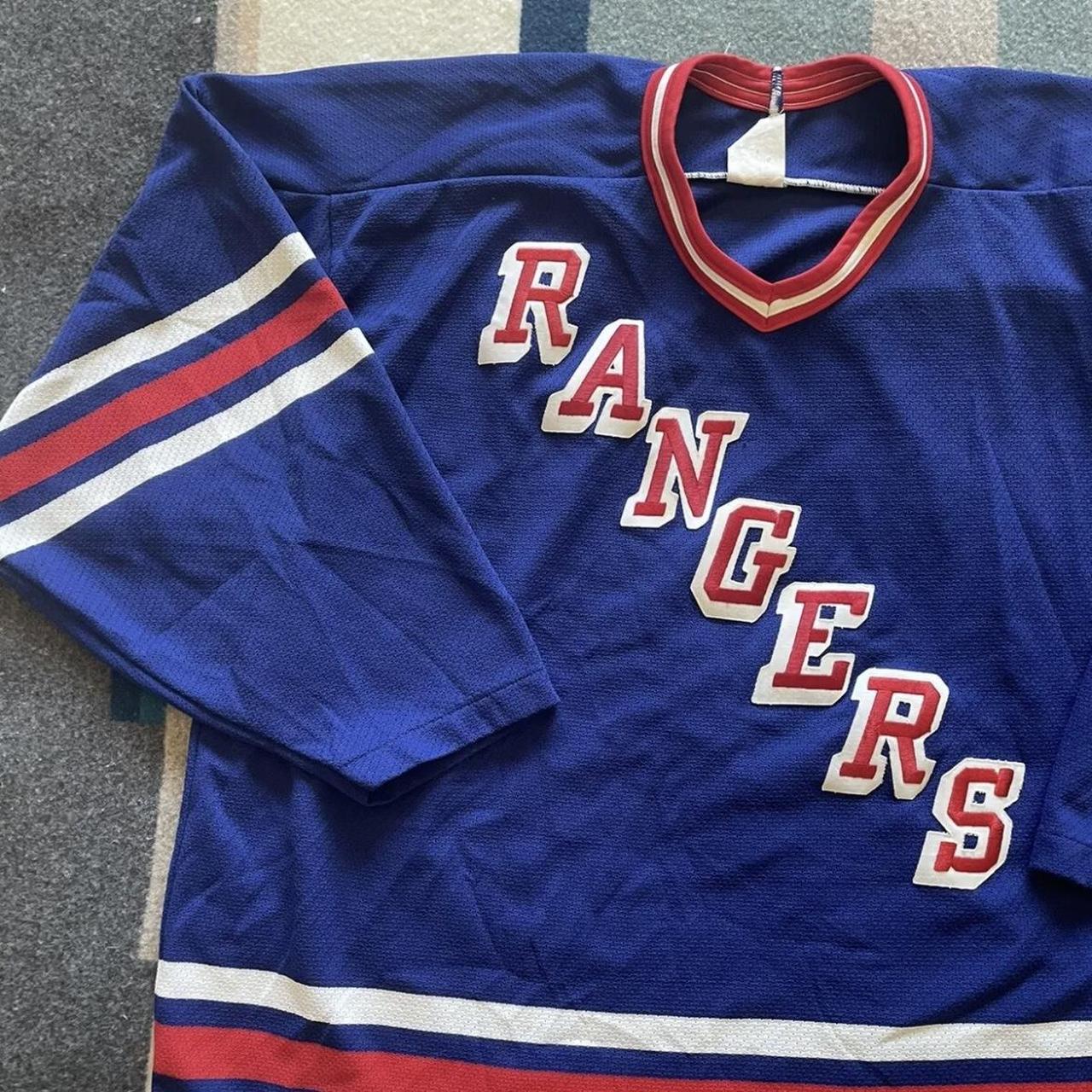 Vintage 80s New York Rangers made in the USA CCM... - Depop