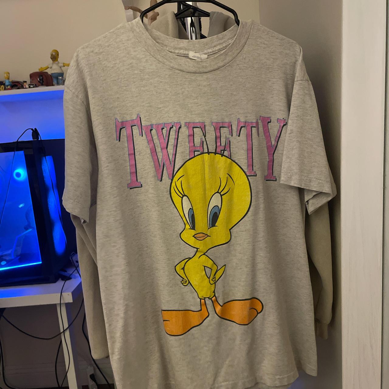 Vintage single stitch tweety shirt size large - Depop