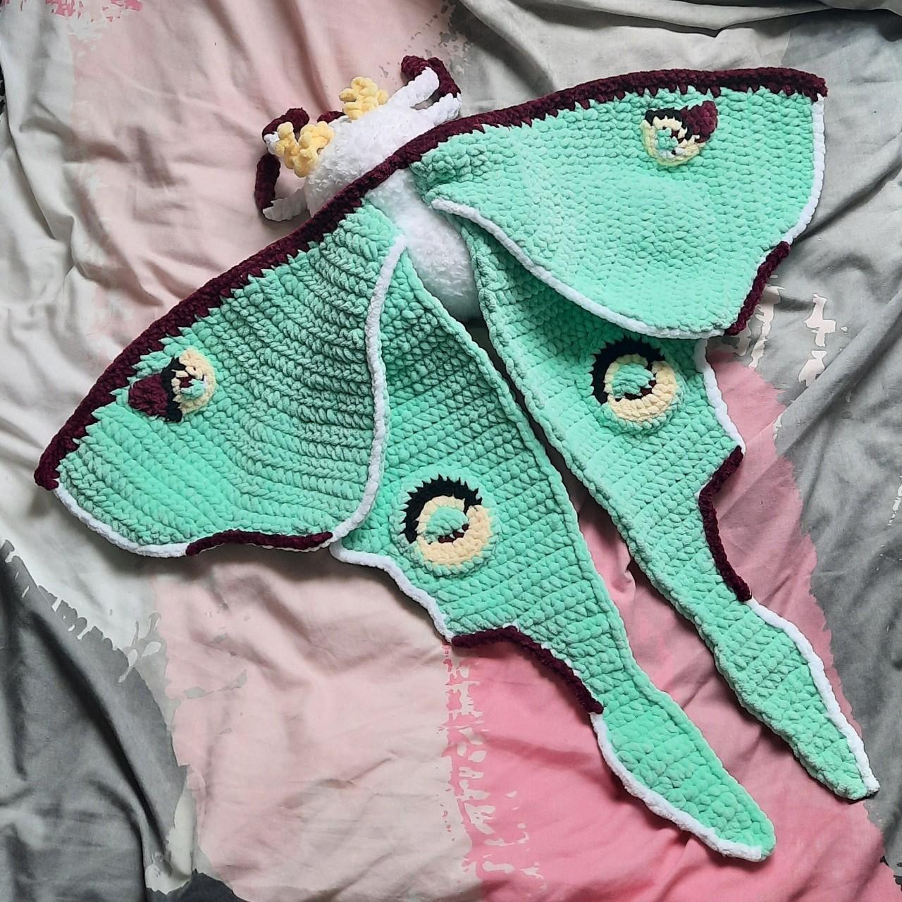 Luna moth crochet plushie Made by me :) Over 20... - Depop