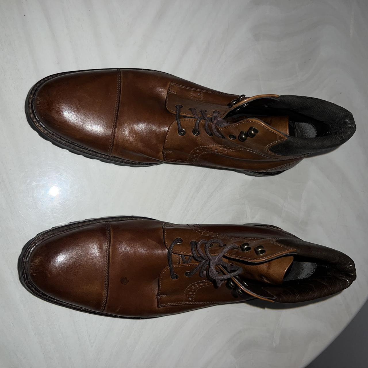 Men’s leather boots Johnson + Murphy Size... - Depop