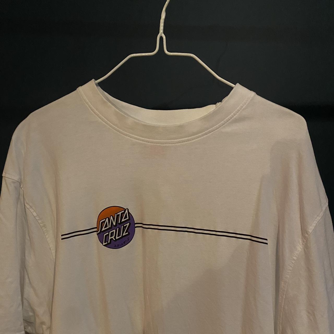 SANTA CRUZ ‘Monster hand’ graphic print tee. White... - Depop