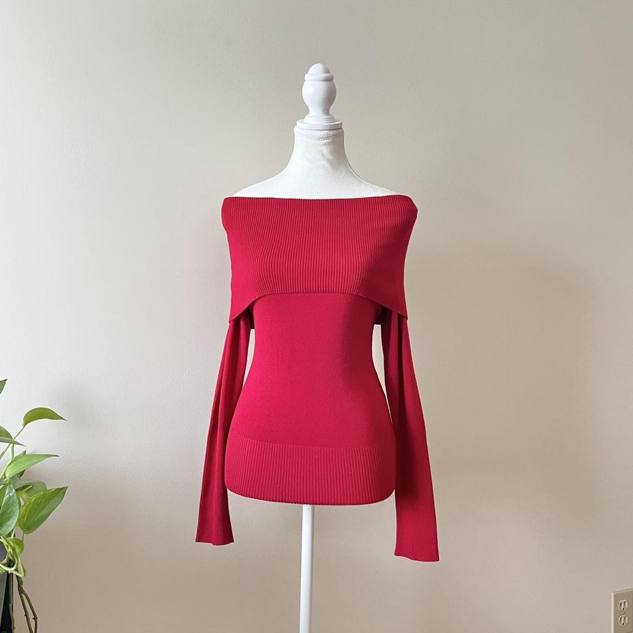 VINTAGE OFF SHOULDER SWEATER - 9.5/10 condition -... - Depop