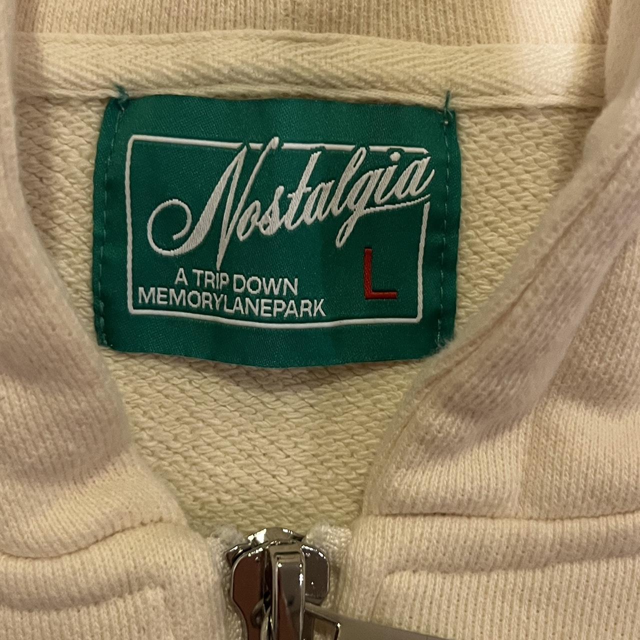 cream memory lane park zip up - Depop