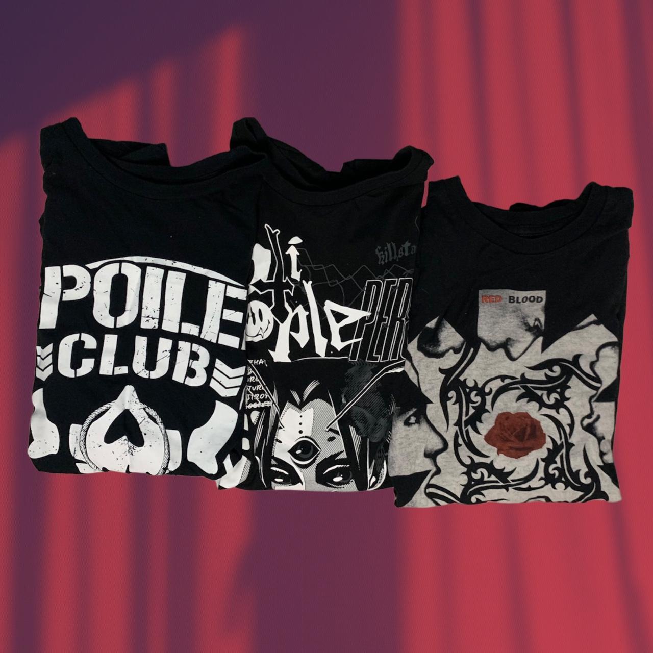 Punk black tee bundle ★ITEM INFO 3 black punk tees... - Depop