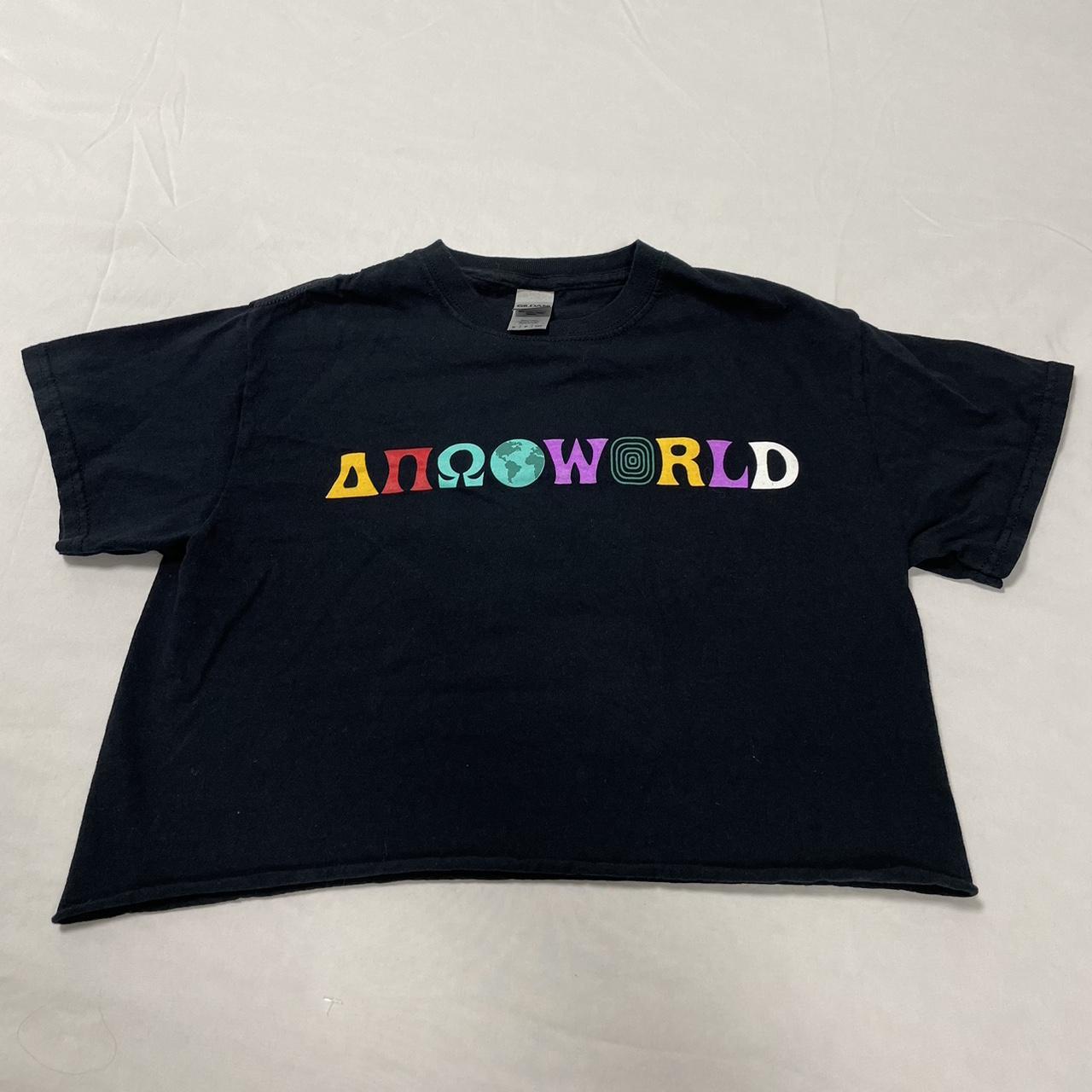 Travis Scott Women's Black Crop-top | Depop