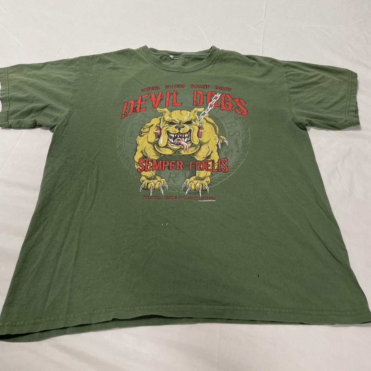 vintage Devil Dogs graphic tshirt fair condition,... - Depop