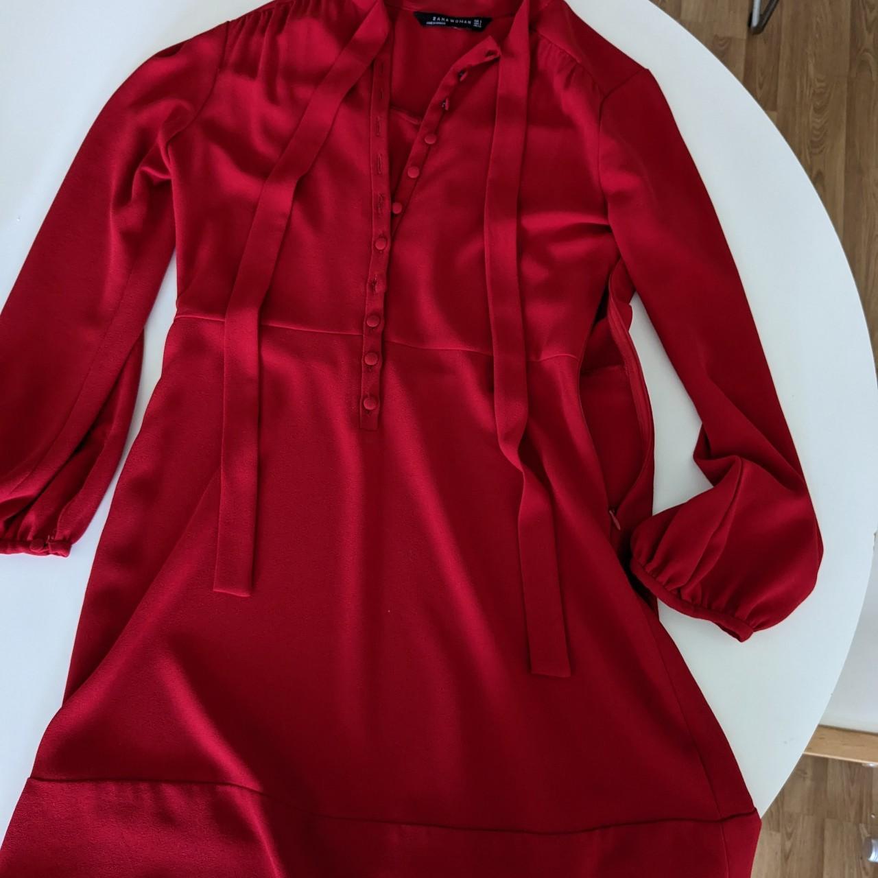 Lovely Zara red dress perfect for both a date night... - Depop