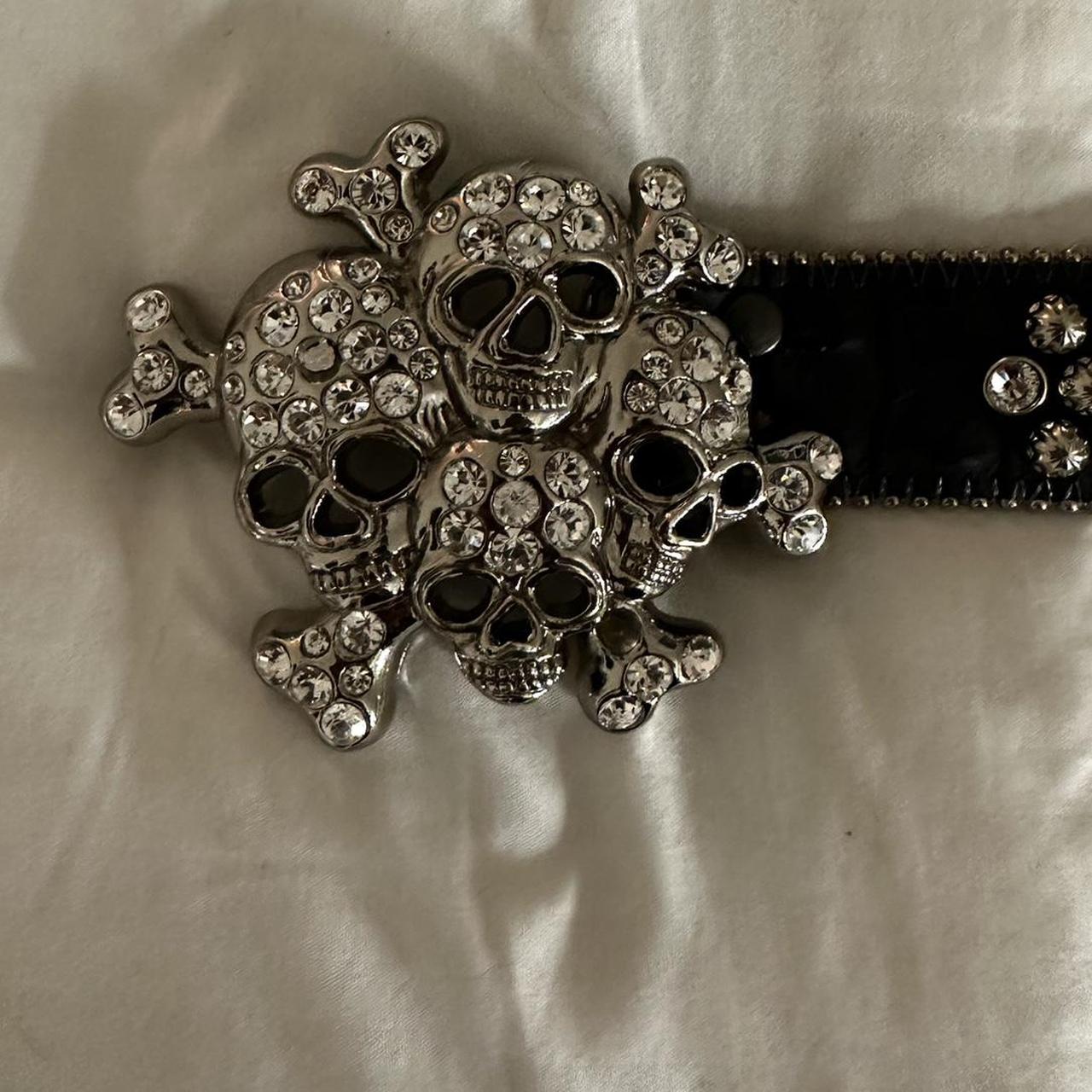 bb simone red skull belt (comes with case) #belts... - Depop