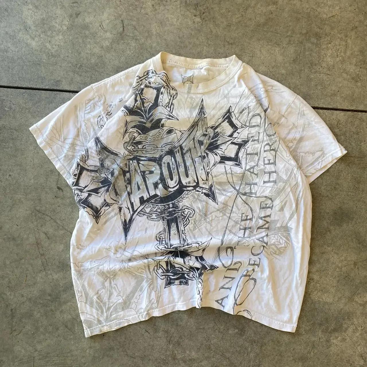 Tapout Tee Cross Grahpic Back and Front hit Nice... | Depop