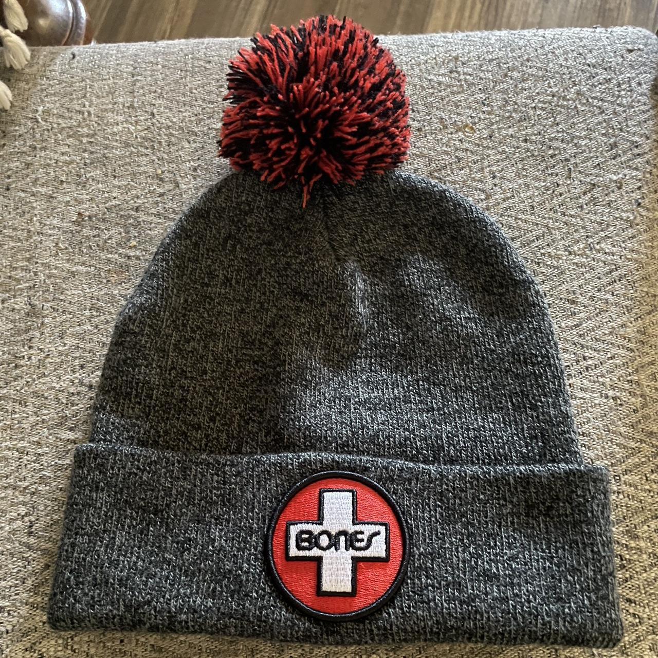 Bones Men's Red and Black Hat | Depop