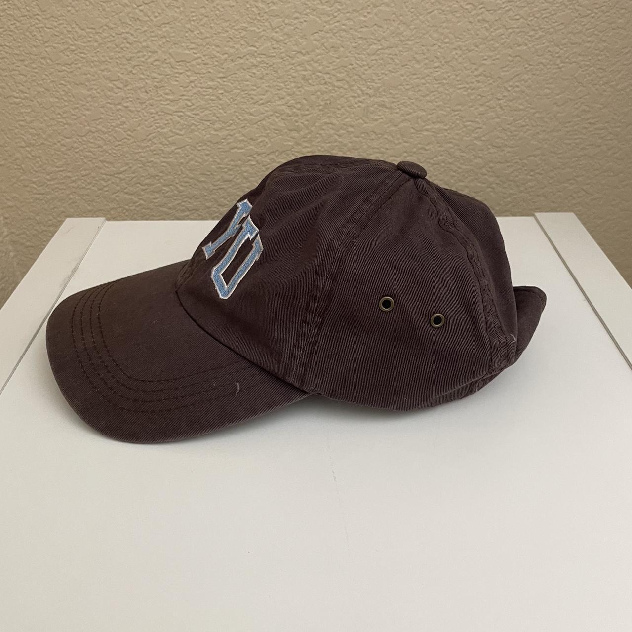 Vintage NYU embroidered logo cap Dark... - Depop