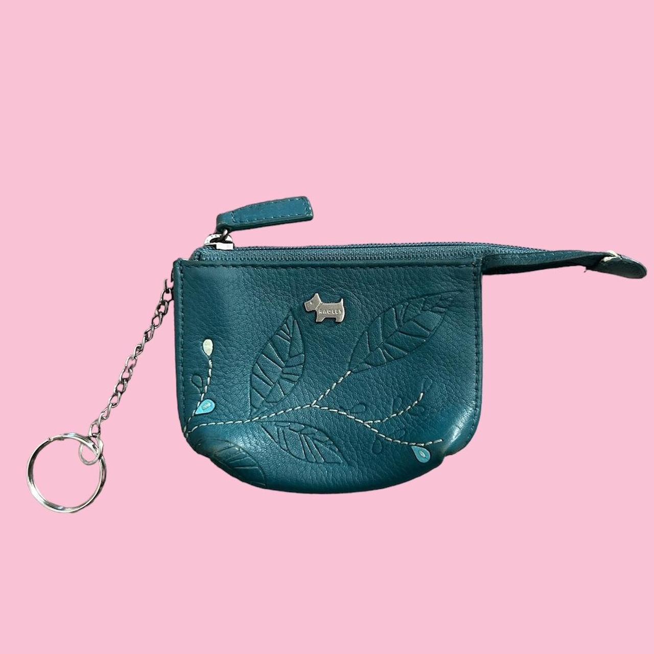 Super cute vintage Radley teal leather coin purse... - Depop