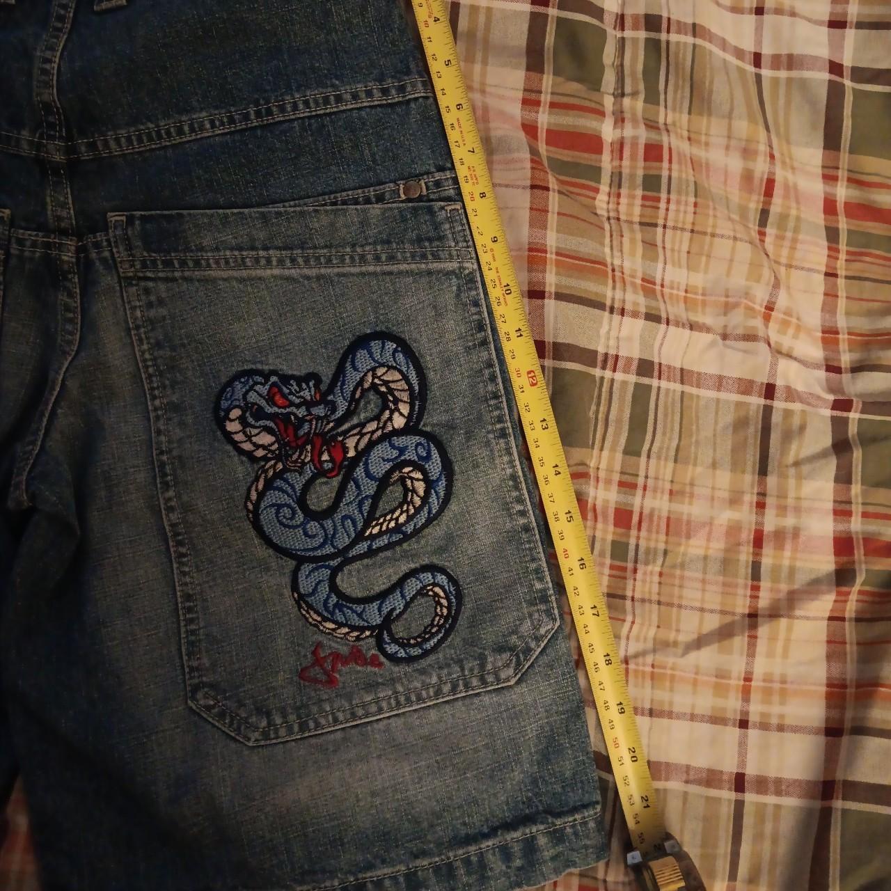 New with tags JNCO blue and navy shorts with snake... | Depop